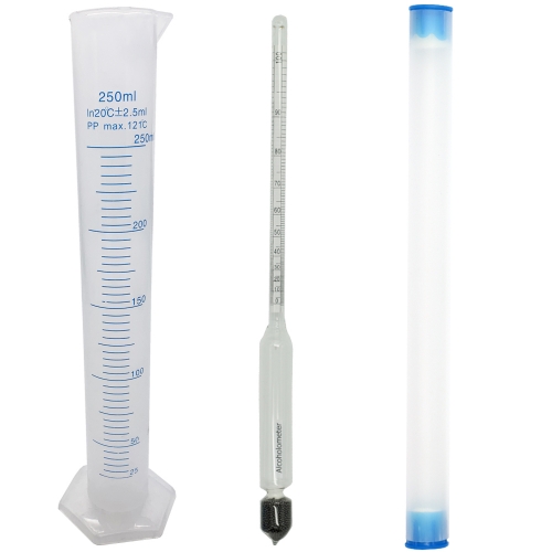 HB-AHC100 0-100 alchol Hydrometer + 250ml cylinder meter measure for ...