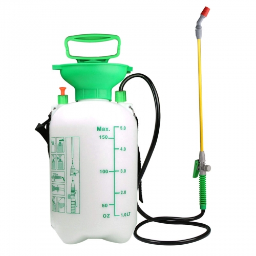 5L Garden Knapsack Pump Action Pressure Sprayer with Pressure Release ...
