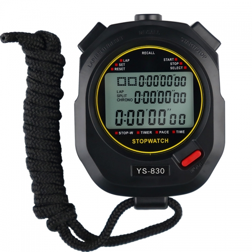 Memory Handheld Pocket Stopwatch With Recall Sports Digital Run Stopwatch Timer LCD Professional ...
