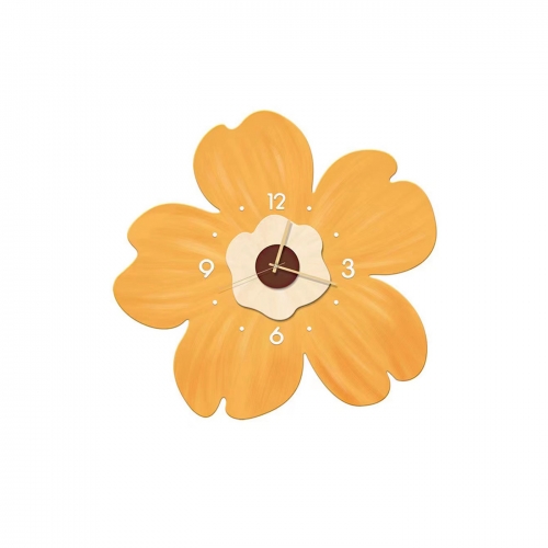 Four-leaf Clover Wall Clock for Kids Room Decor Cute Cartoon Flower ...