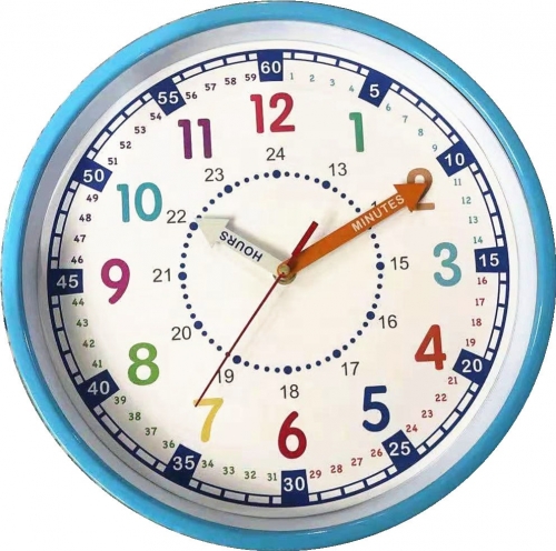Kids Learning Teaching Wall Clock 3D Plastic Clock for Student Children ...