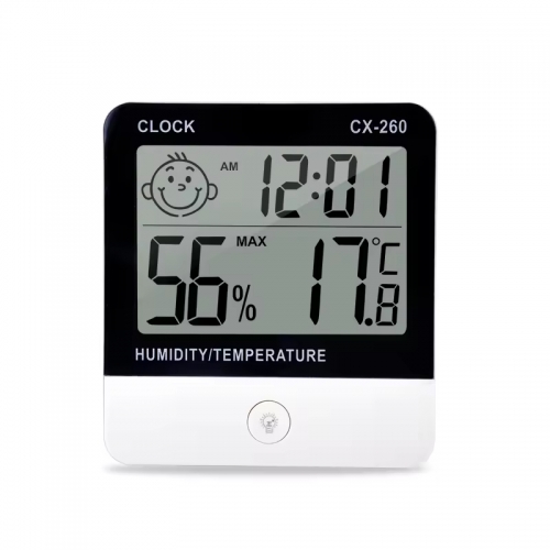 CX-260 Indoor Thermo Hygrometer with Clock Indoor Digital Thermo ...